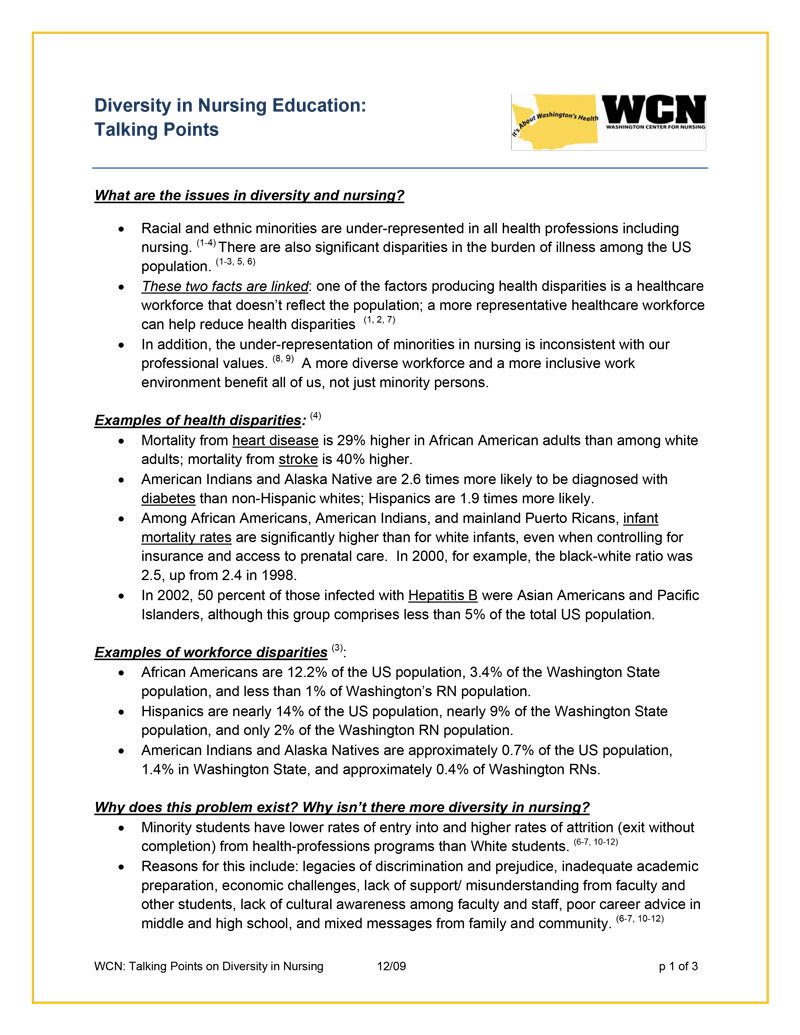 Diversity & Equity in Nursing - Washington Center for Nursing
