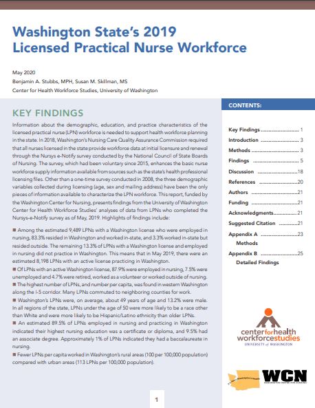 Nursing Workforce – Washington Center for Nursing
